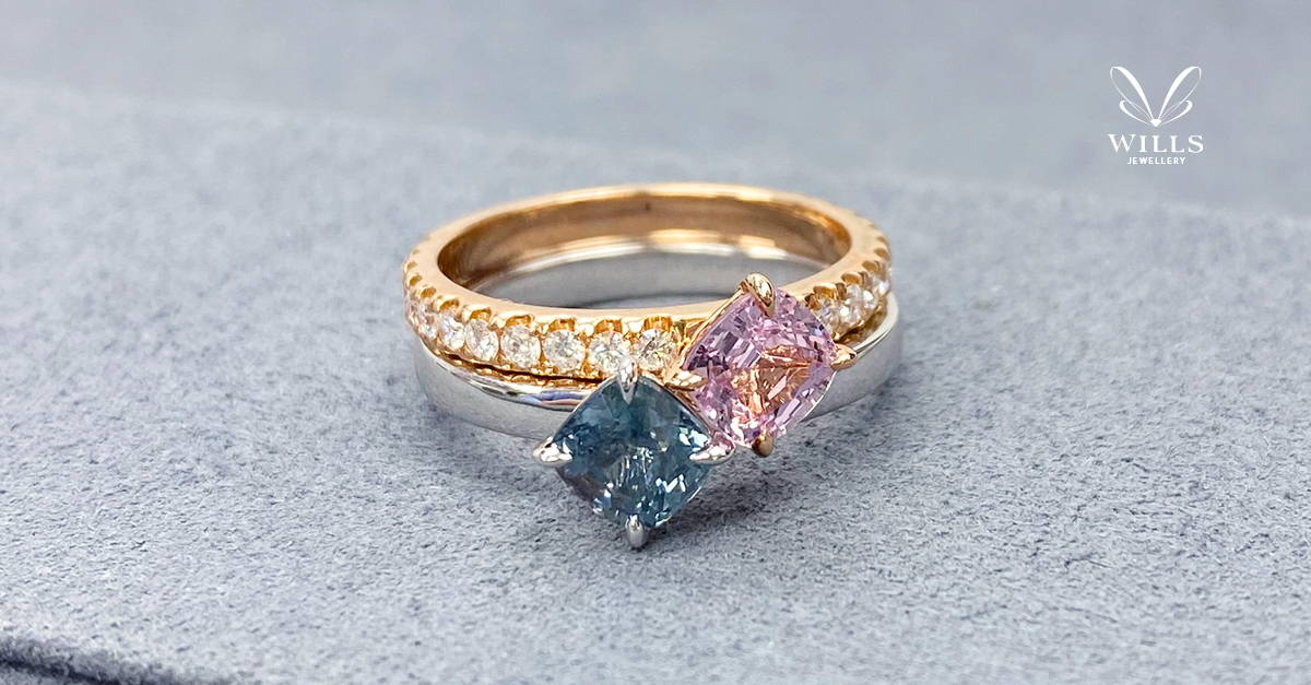 WILLS 款式鑒賞 ~ 天生一對 • 藍與粉尖晶石 – WILLS JEWELLERY